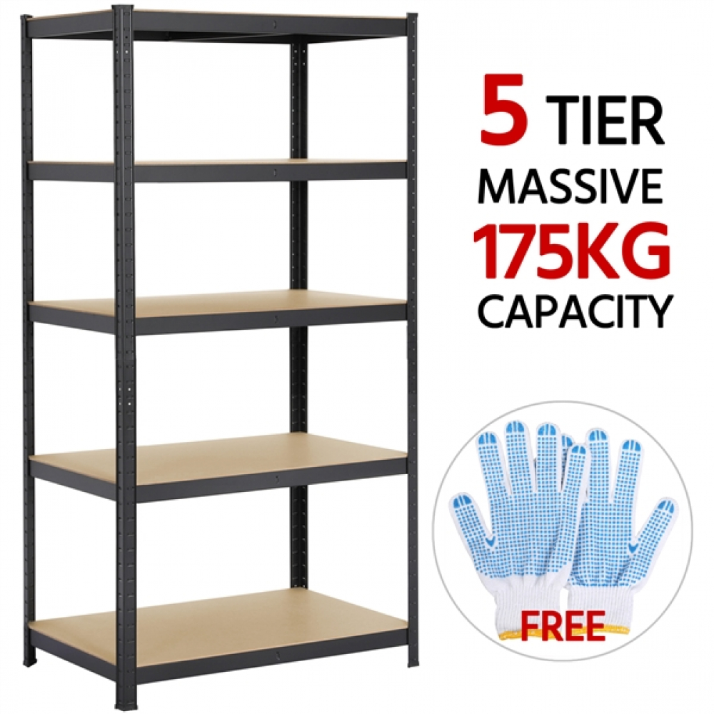 5 Tiers Metal Storage Shelving Adjustable Display Rack Unit NZ$89.99 ...