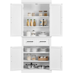 Tall Pantry Cupboard Kitchen Pantry Cabinet NZ$349.99 - Yaheetech New ...
